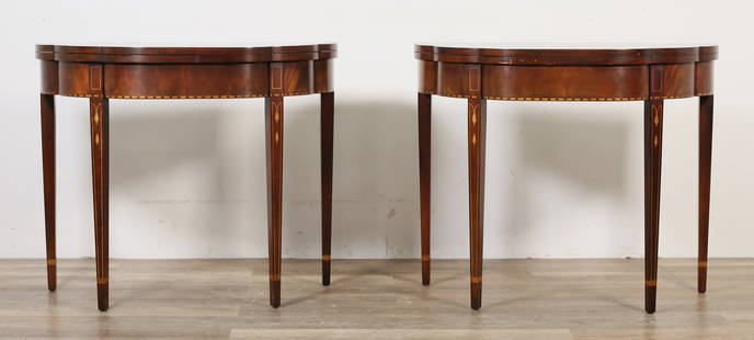 Pair Of Federal Style Henkel Harris Game Tables