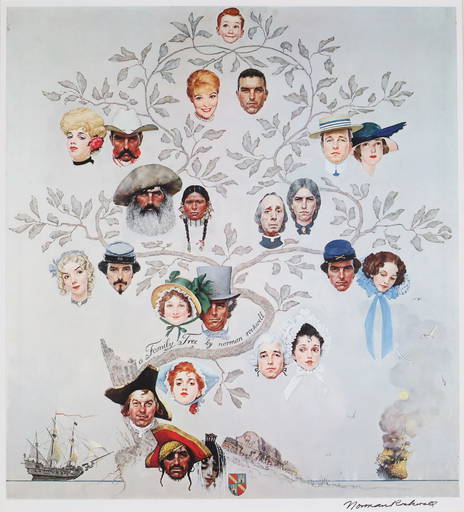 Norman Rockwell Family Tree Print