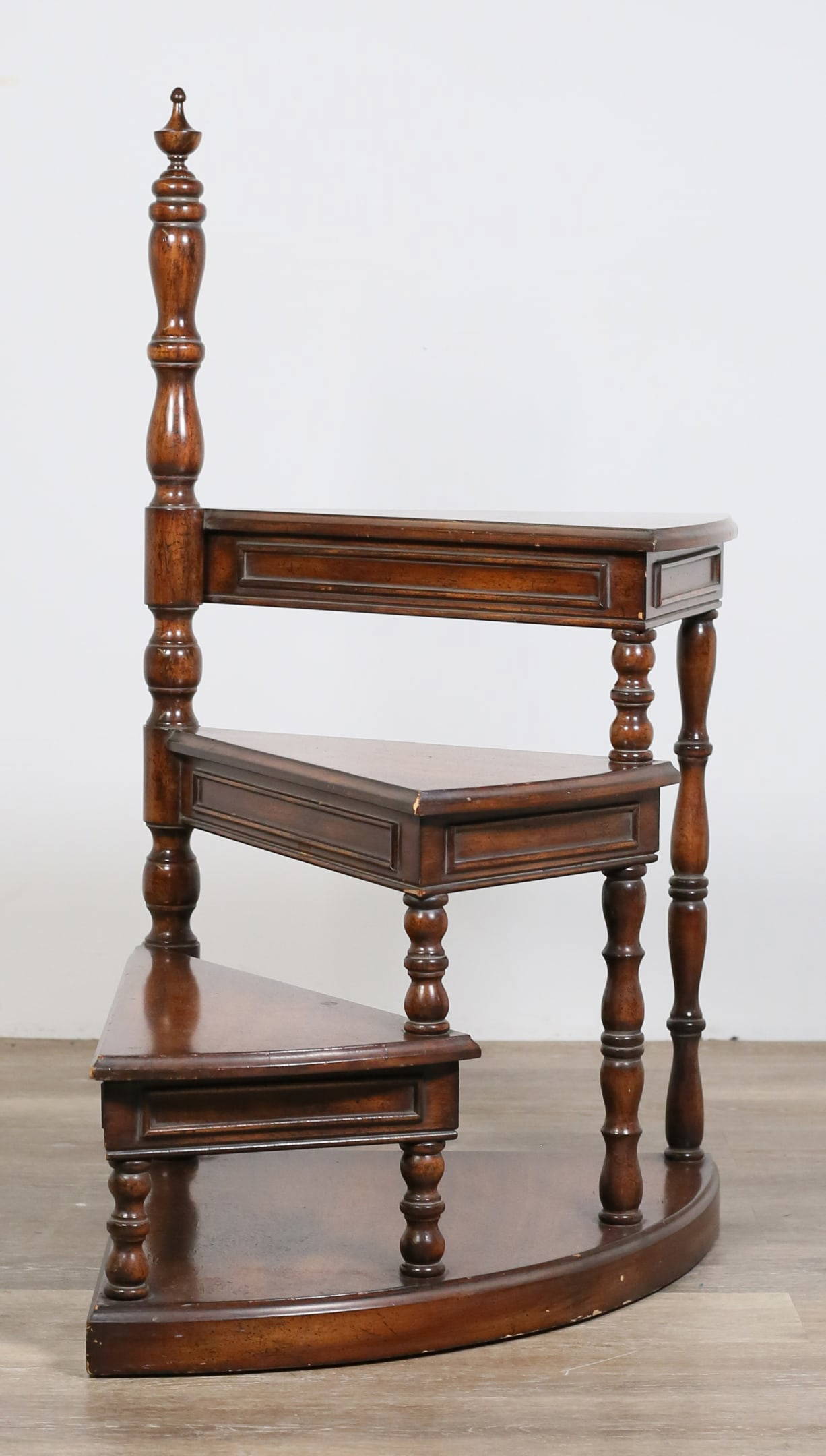 Regency Style Spiral Library Step Ladder Auction
