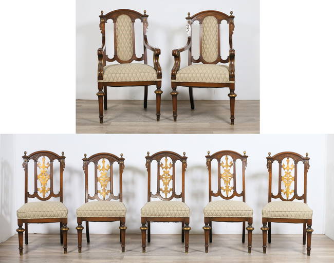 Seven Aesthetic Movement Dining Chairs