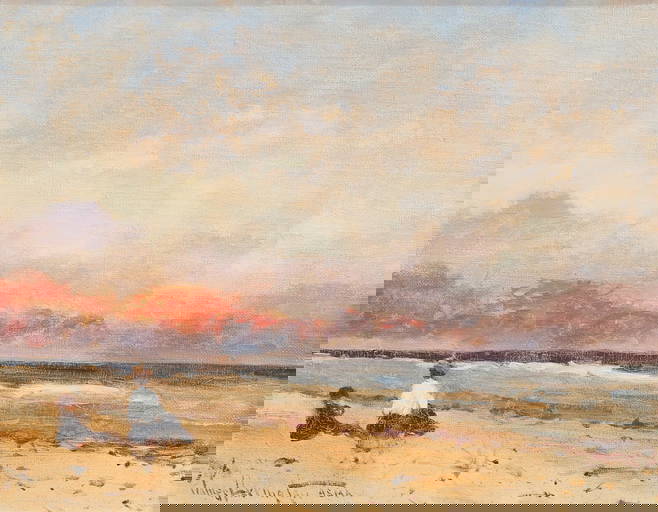 James Harrington Oil On Canvas Nantucket Sunset
