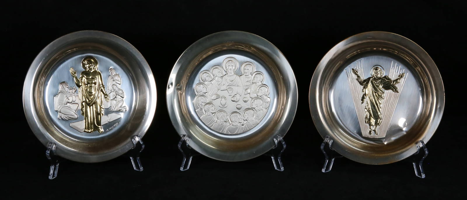 3 Franklin Mint Sterling Easter Collector's Plates Auction