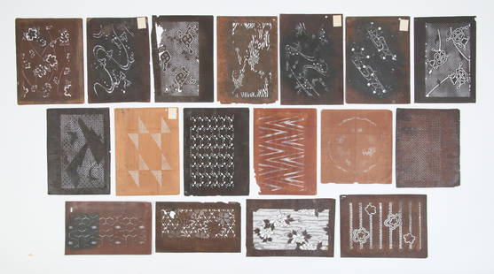 15 Japanese Katagami Stencils