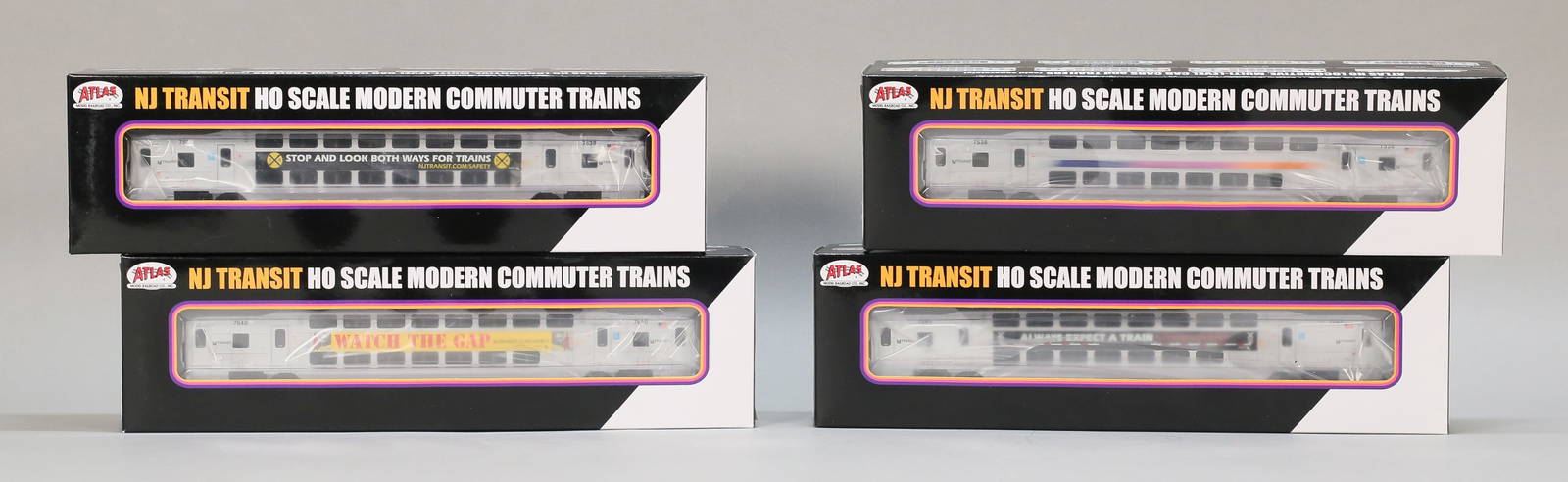 Lot Of 4 Atlas Ho Scale Modern Commuter Trains Auction