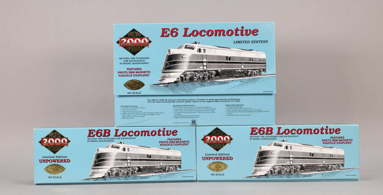 Lot Of 3 Proto 2000 Series E6 Locomotive Ho Scale Auction