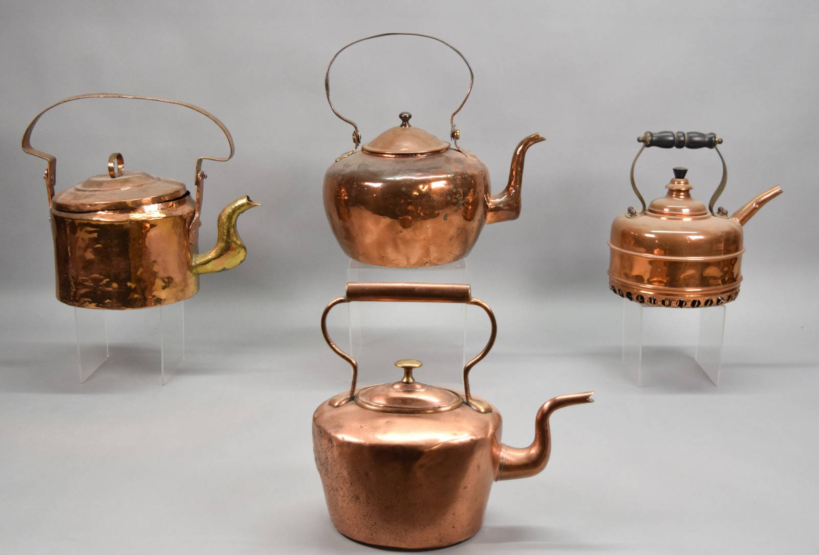4 Copper Kettles Auction