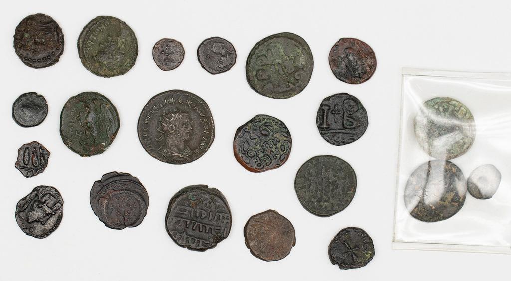 A Group Of Ancient Roman Coins