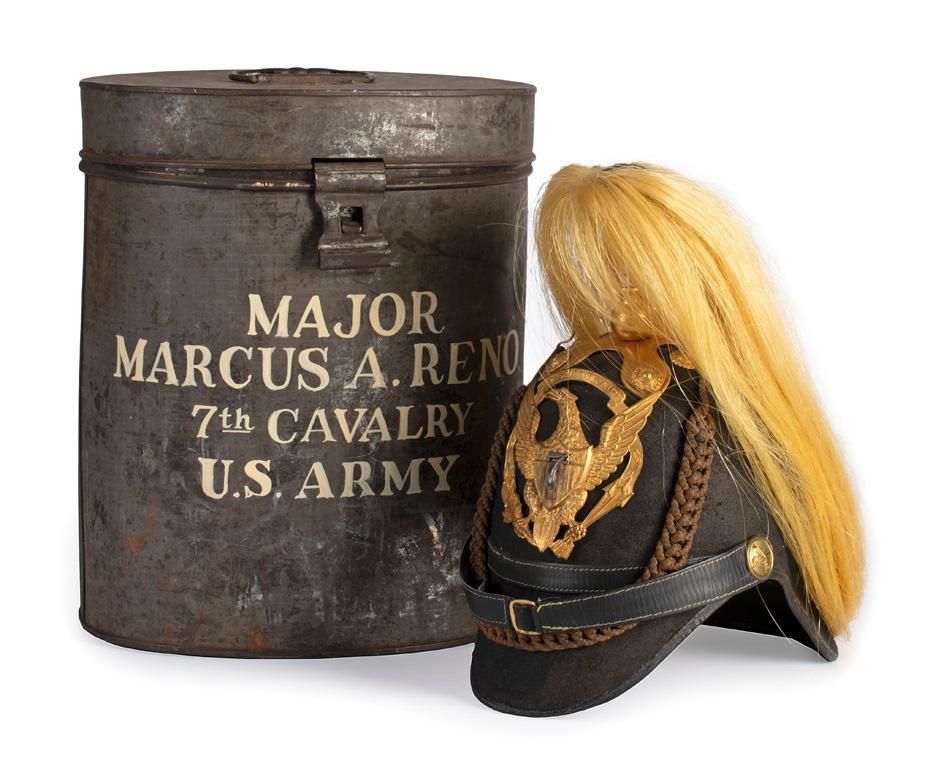 Pattern 1872 Cavalry Officer Dress Helmet Attributed To Major Marcus Reno