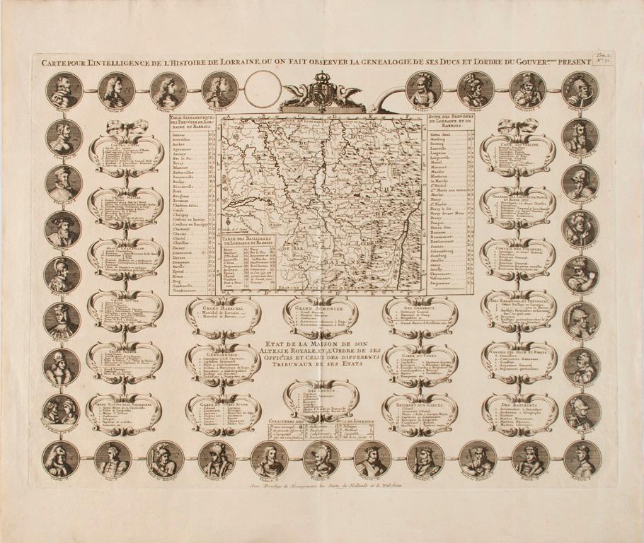 Old World Map By Lorraine Genealogy Duke Government Metz France ...