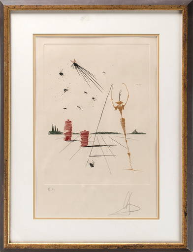 An Etching In Color By Salvador Dali