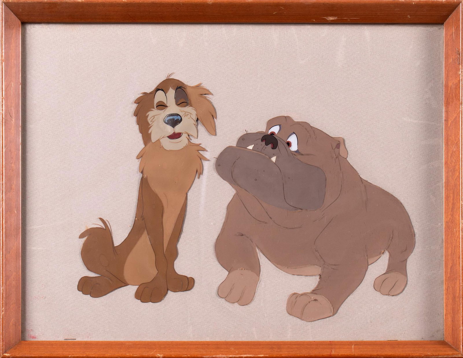 An Animated Disney Cel From Lady And The Tramp Of Bull & Toughy Auction