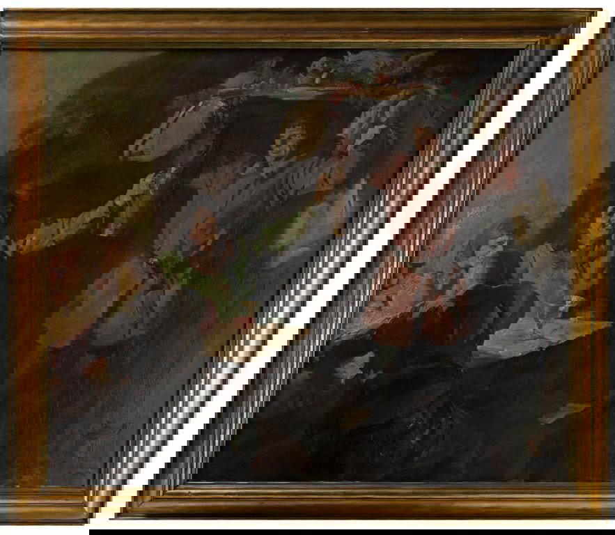 An Oil On Canvas Interior Scene By Pruett Carter (american 1891-1955 ...