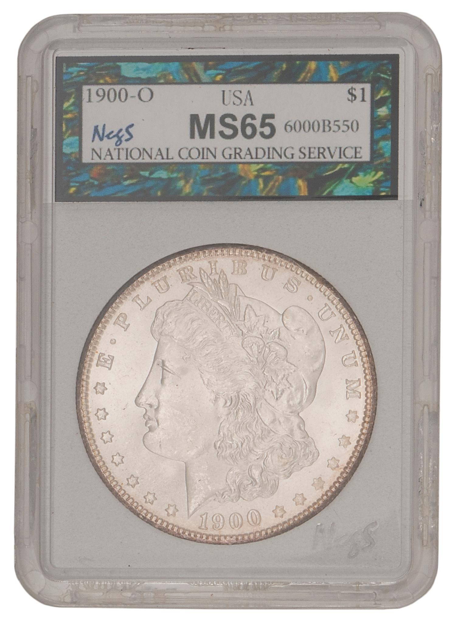A 1900-o Ms65 United States Silver Morgan Dollar Coin Auction