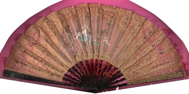 19th / 20th C. Souvenir Hand Fan Auction