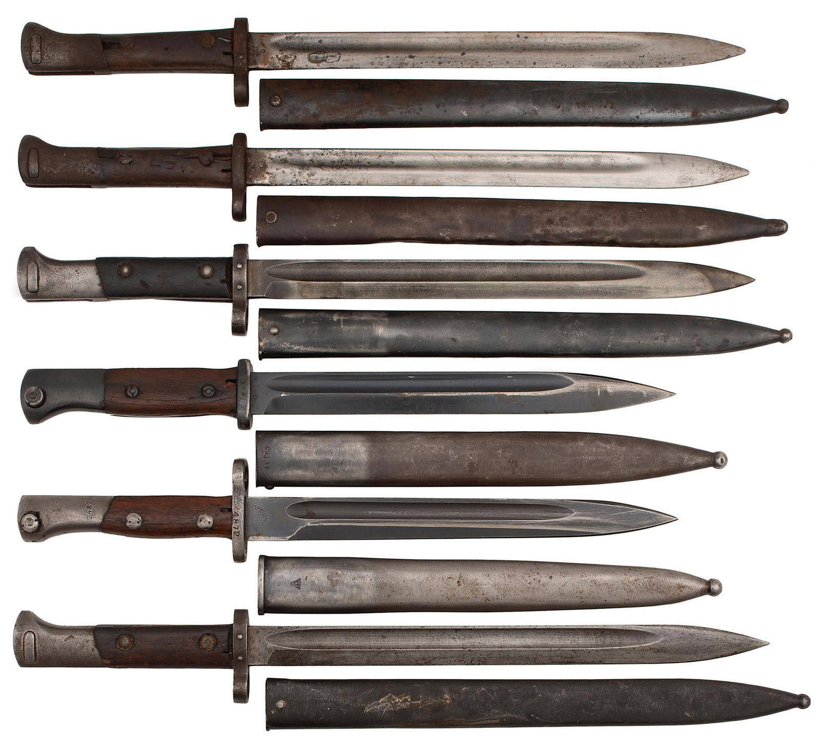 Lot Of 6 European Mauser Bayonets Auction