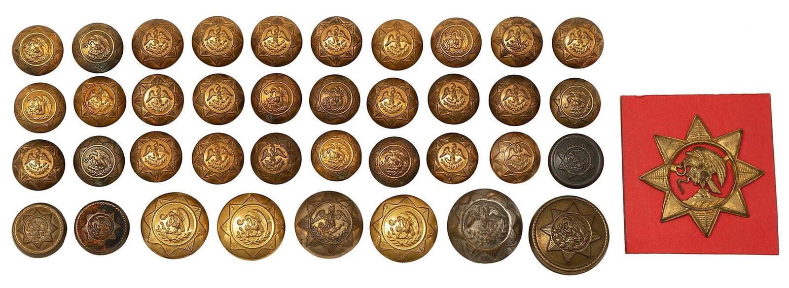 Mexican Presidential Guard Buttons Auction