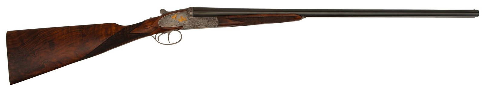 *deep Relief Engraved New England Arms Double Barrel Side Lock Shotgun ...