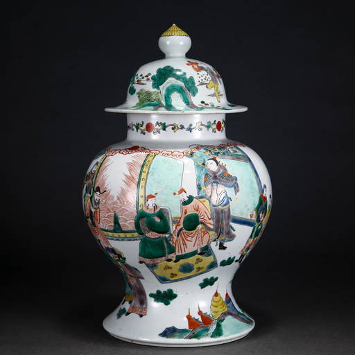 A Chinese Famille Verte Garniture Qing Dyn. (#0302) on Mar 27, 2022 ...