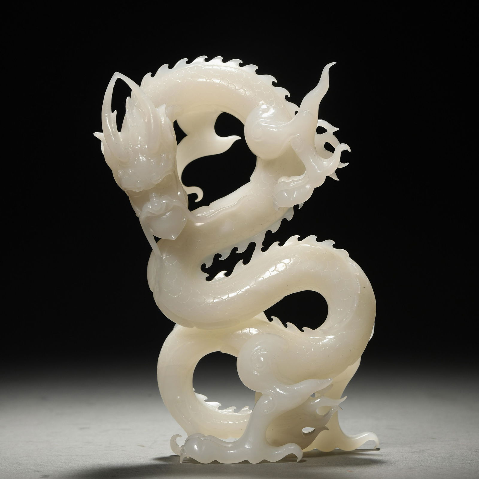 A Chinese Carved White Jade Dragon - Aug 31, 2022 | MY Antique ...