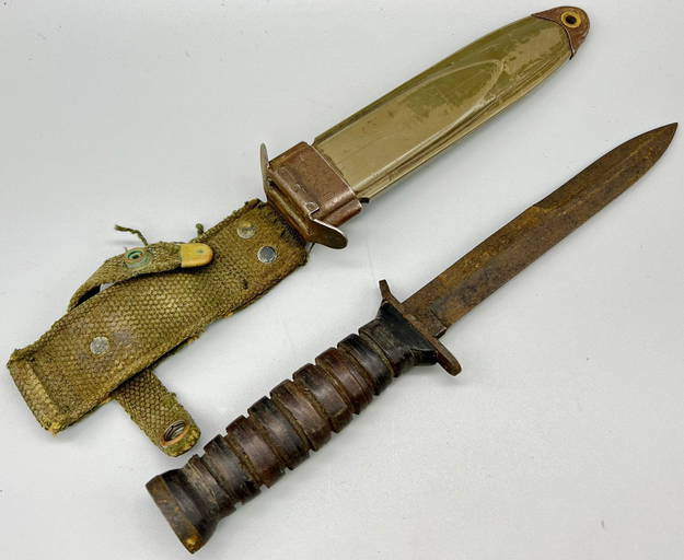 Ww2 Us Paratroopers M3 Fighting Knife Dated 1943. Makers Name On The ...