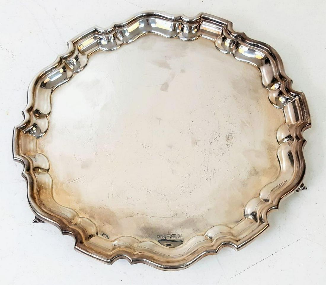 A Vintage (1940) Sterling Silver Footed Salver. Sheffield Hallmarks And ...