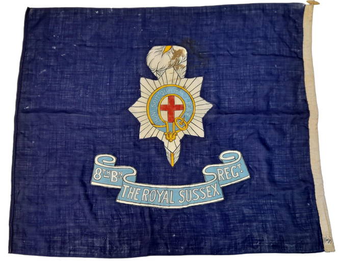 Ww1 British 8th Battalion Royal Sussex Regiment Flag Made By The ...