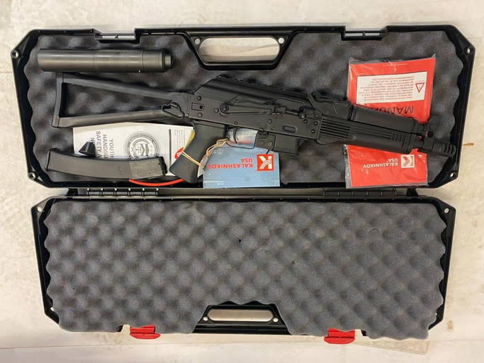 A Deactivated Vityaz Kp 9 Sub Machine Gun With Silencer. This Once ...