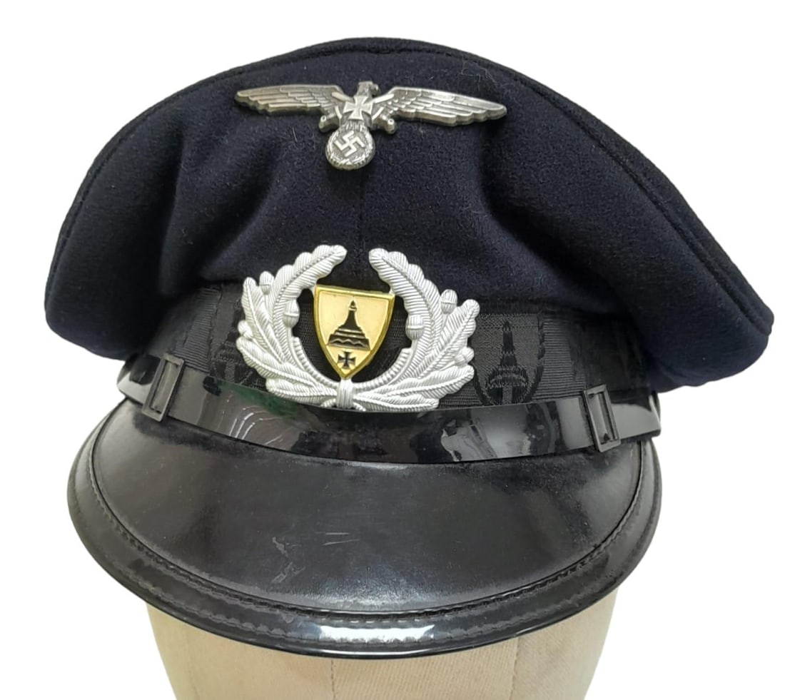 Post War German Veterans Cap With An Original Ww2 German Veterans Eagle ...