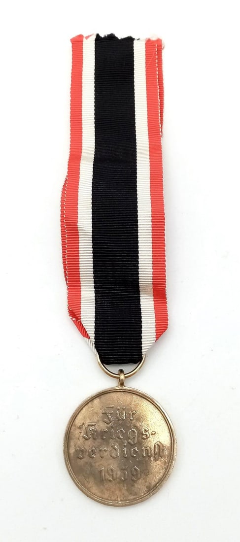 3rd Reich War Merit Medal With The Correct Length Ribbon.