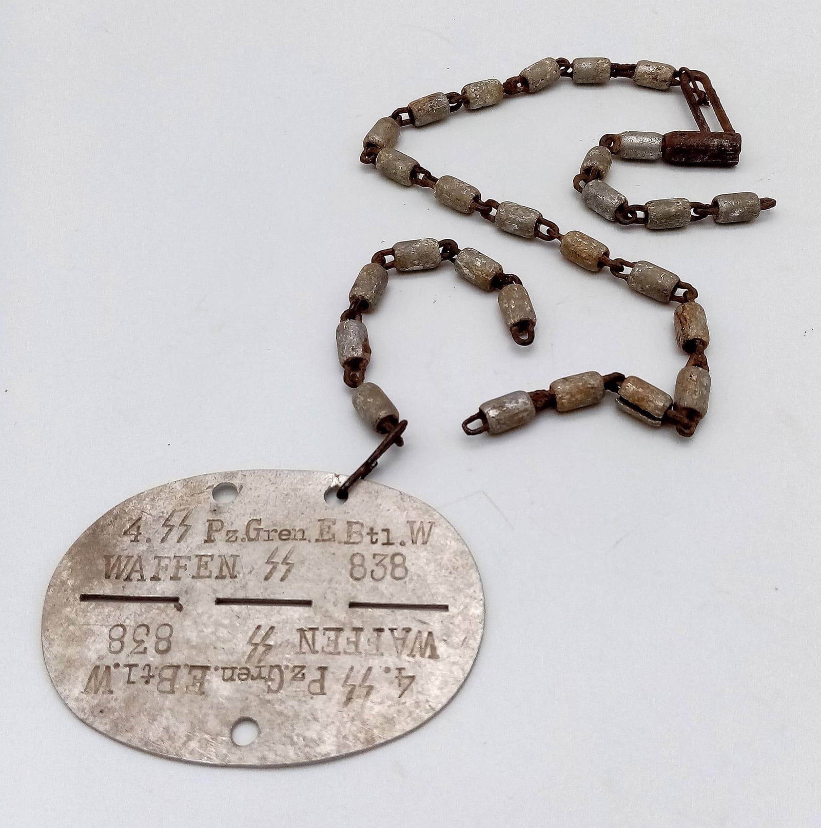 Ww2 German Waffen Ss Panzer Grenadier’s Dog Tag. A Mauser K-98 Pull ...