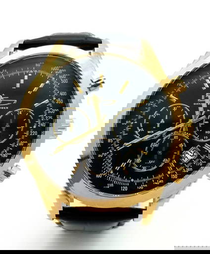 An Excellent Condition Men?s Gold Tone Chronograph Watch By Daniel ...