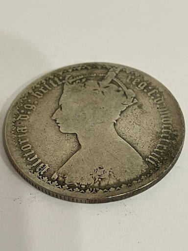 1878 Silver Gothic Florin. Fair Condition. Dirty,would Benefit From A ...