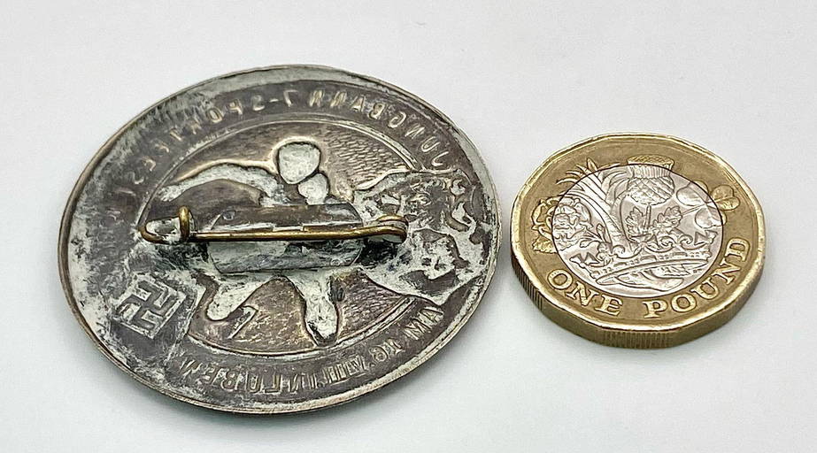 3rd Reich 1935 Festival Of Hitler Youth Day Badge L?ben