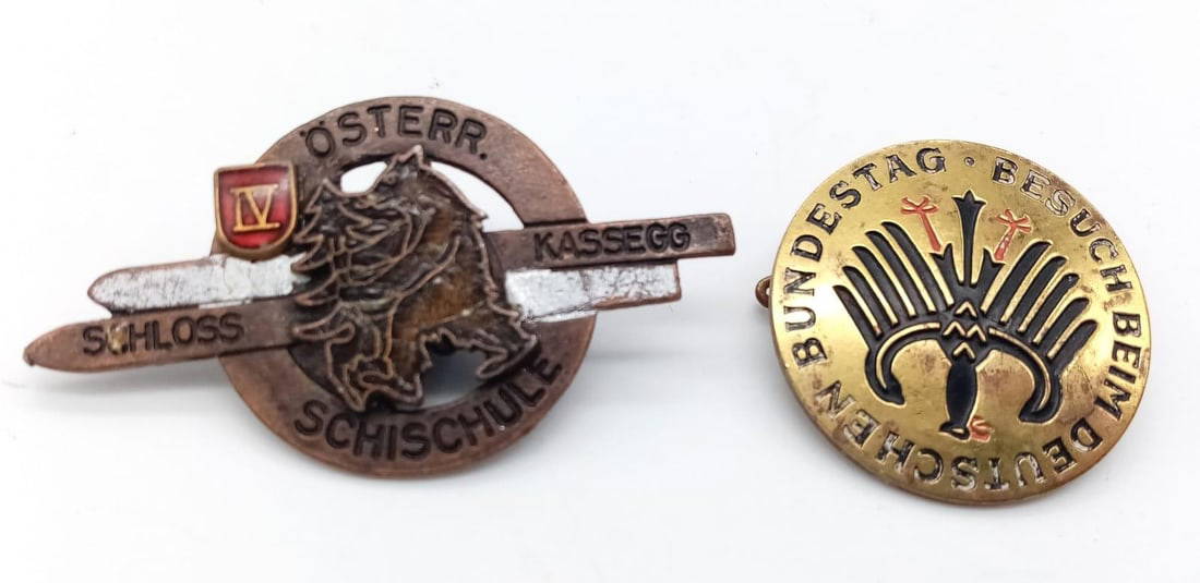 A Parcel Of Two Vintage German And Austrian Military Cap Badges. 3 ...