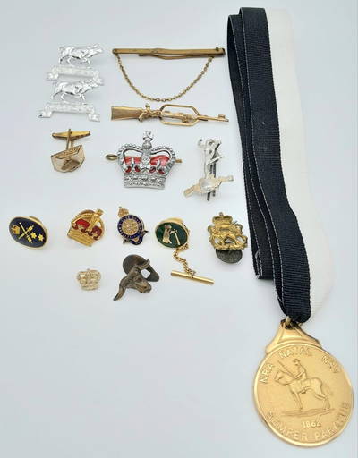 A Collection Of Military Badges, Medals, Etc. Including Scarce 1996 Nra ...
