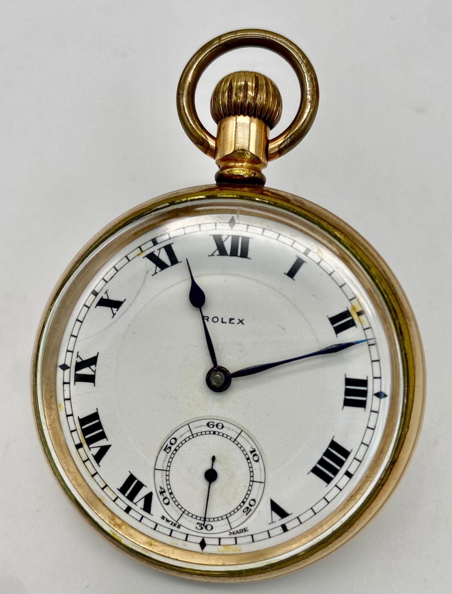 A Very Collectible Antique Rolex Gold Plated Extra Prima Pocket Watch ...