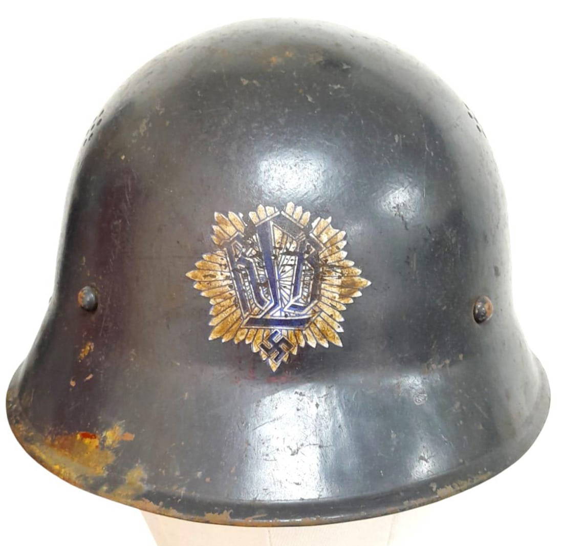 Ww2 Czech M30 Helmet Used By The German Rlb (air Raid Warden) Apart ...