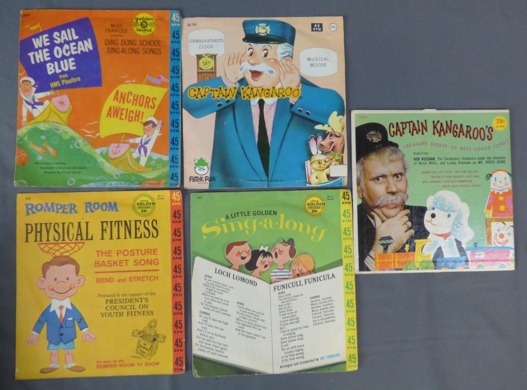 Captain Kangaroo & Miss Francis 45rpm Records