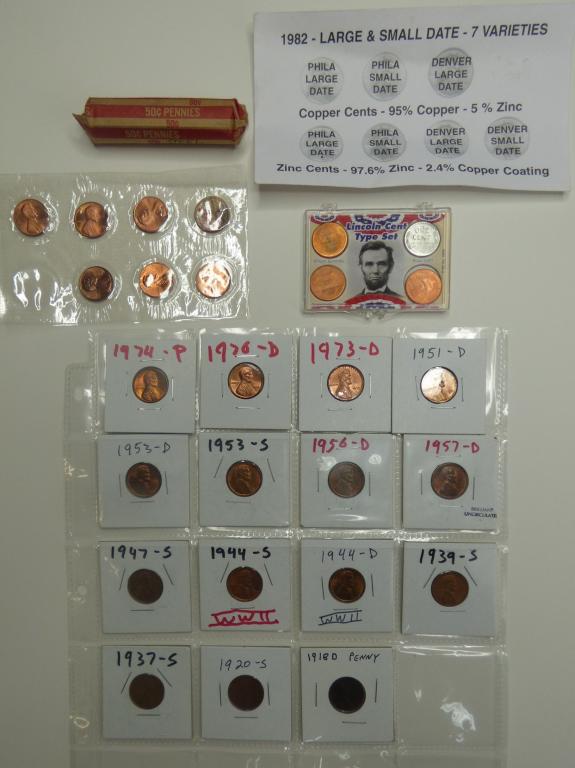 US Penny One Cent Collection (#0117) on Aug 31, 2021 | Esquis Auctions ...
