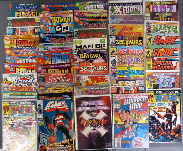 Vintage Comic Books Gi Joe, Batman, Sectaurs