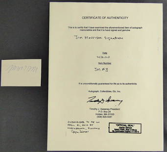 "the Doors" Jim Morrison Autograph/ Signature