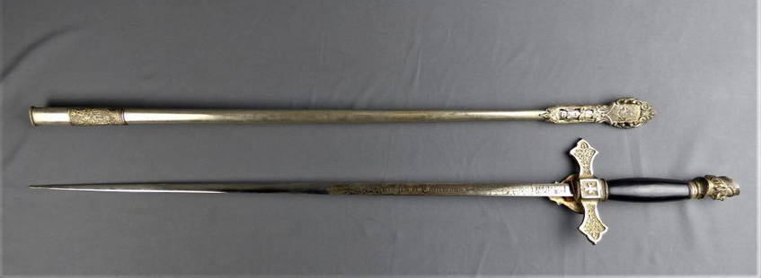 T C Gleason Chicago Knights Of Columbus Ceremonial Sword