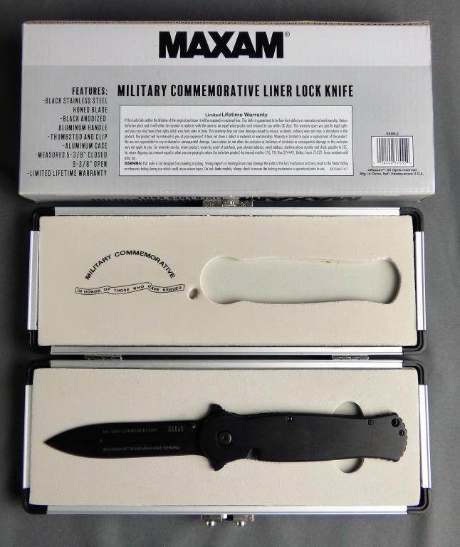 Maxam Military Commemorative Liner Lock Knife - Nov 30, 2021 | Esquis ...