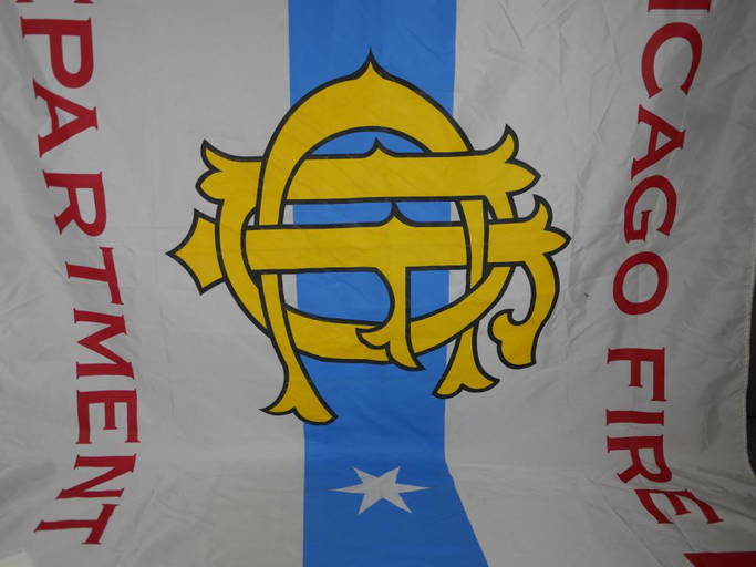 Large Chicago Fire Department Banner/ Flag