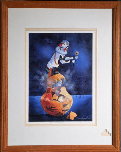 G.w. Williams Native American Signed Lithograph