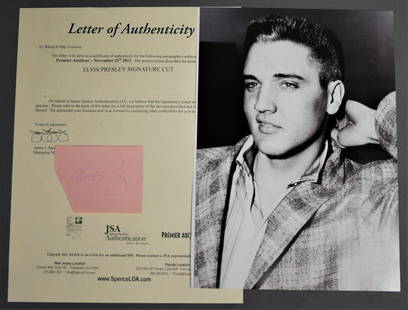 Elvis Autograph , Elvis Signature , Elvis Presley Auto