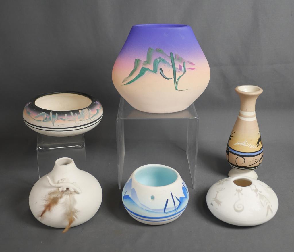 Native American Art Pottery Vase Assortment