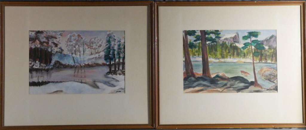 Attributed To Leo Christian Moller 2 Watercolors