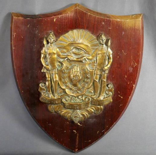 Masonic Freemason Copper & Wood Shield Wall Plaque (#0091) on Feb 22 ...