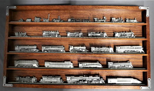 Franklin Mint Pewter Rairoad Train Collection